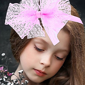 AlamnoFu 10pcs 80s Lace Headbands 80s Costumes For Women Girls Neon Lace Headband Bulk Outfits Party Accessories