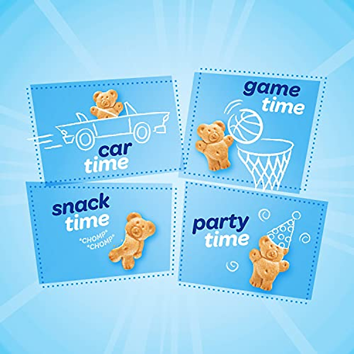 Teddy Grahams Honey Graham Snacks, 48 Total Snack Packs (4 Boxes)