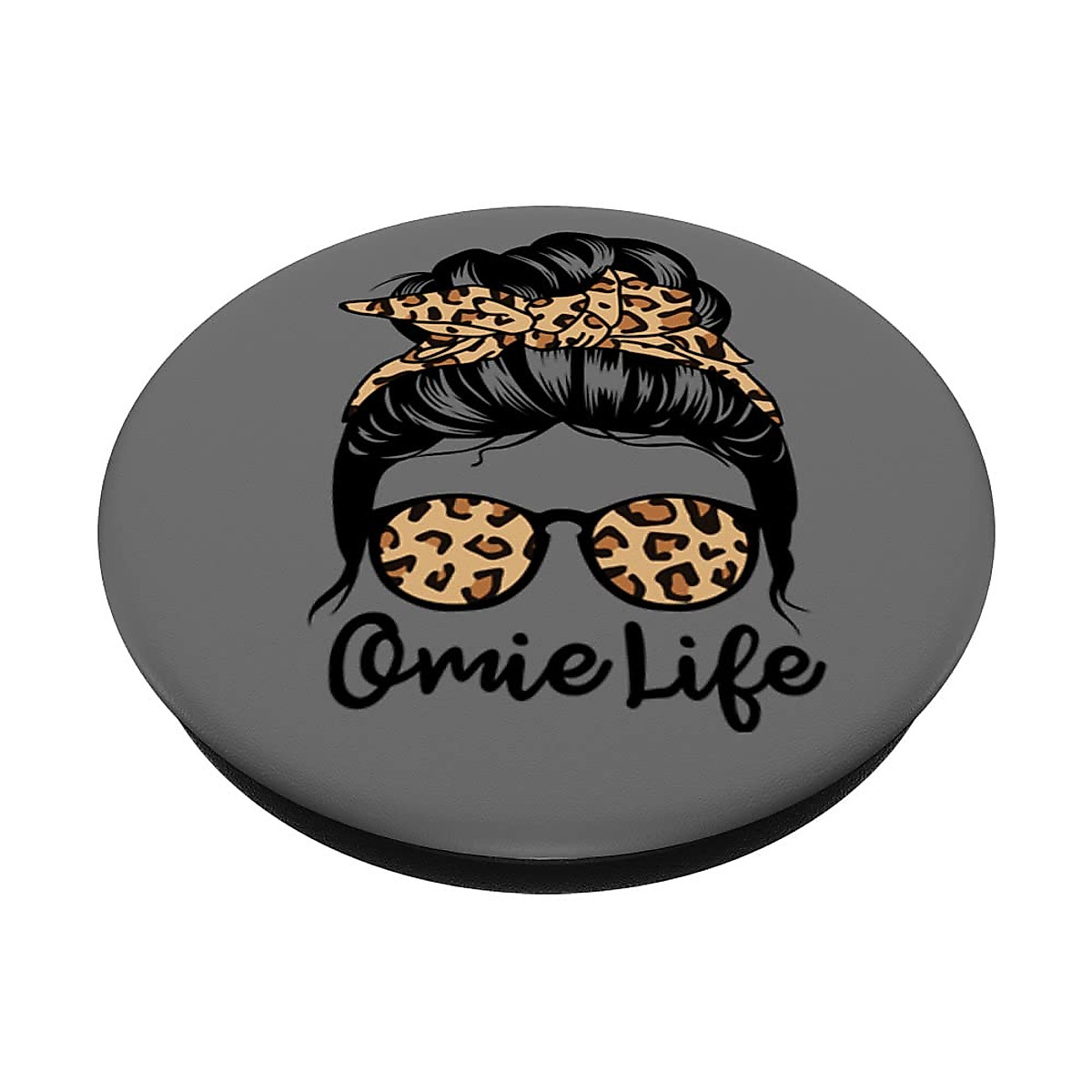 Omie Life Messy Bun Hair Funny Grandma PopSockets Swappable PopGrip