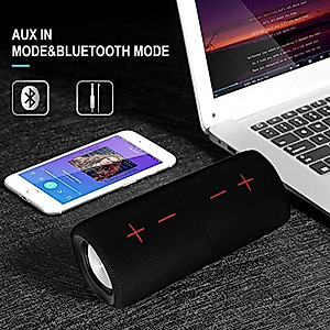 Zlinke 2 in 1 Portable Split Bluetooth Speaker,IPX7 Waterproof Wireless Speaker with 10W Loud Stereo Sound,Deep Bass Subwoofer,Bluetooth 5.0, 10H Playtime,66ft Bluetooth Range,TWS Pairing for Home