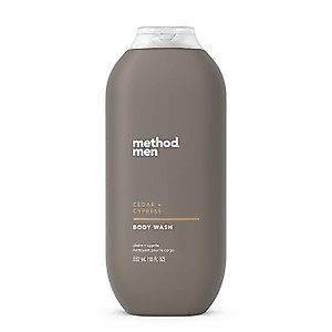 Method Men Body Wash, Cedar + Cypress, Paraben and Phthalate Free, 18 FL Oz (Pack of 6)