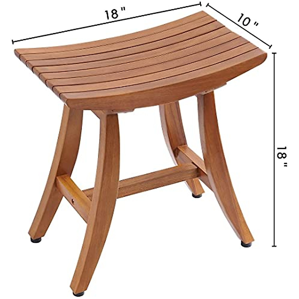 18" Teak Shower Bench, Teak Shower Stool, Shower Chair Wood, Shower Stool Wood, Teak Shower Seat, Assembly Required