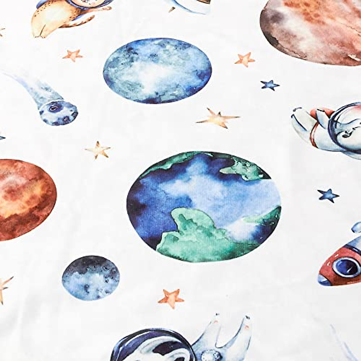 Jaxson's World Watercolor Outer Space Baby Blanket | 30x40 Inches | Minky Fleece