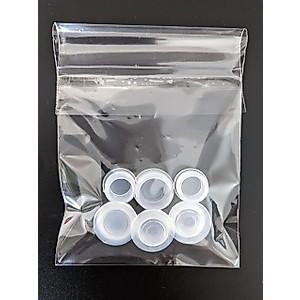 Generic Plastic Stopper Replacement Plug for Salt and Pepper Shakers, Flower Pots, Bottles, Pipes etc (6 pieces) (Sizes 1 2 , 7 16 , 3 8 ), White