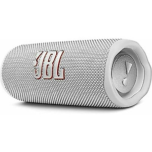 JBL Flip 6 - Waterproof Portable Bluetooth Speaker, Powerful Sound and deep bass, IPX7 Waterproof, 12 Hours of Playtime with Megen Hardshell Case - White