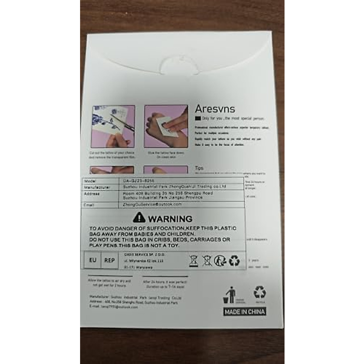 Aresvns Temporary Tattoo for Men & Women,Semi-Permanent Tattoos Waterproof and Long-Lasting 2 Weeks,Dark Blue Realistic Fake Tattoos Christmas Gift