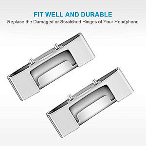 Studio 3 Replacement Parts Hinge Repair Kit Accesories Compatible with Beats by Dre Studio 3.0 Wireless Headphones (Silver)