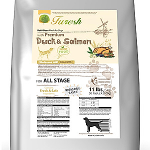 Alpha Dog Series FURESH Premium Natural Dry Dog Food Kibble | Duck + Salmon Recipe | Limited Ingredients | Natural Balance Dog Food Small Dogs, Puppies + Medium Breeds | All Stages (11 lbs.)