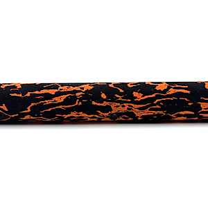 EVA Foam Grips for Fishing Rods (Fire Orange and Black), 17 3/4inch x 1.16inch x .47inch