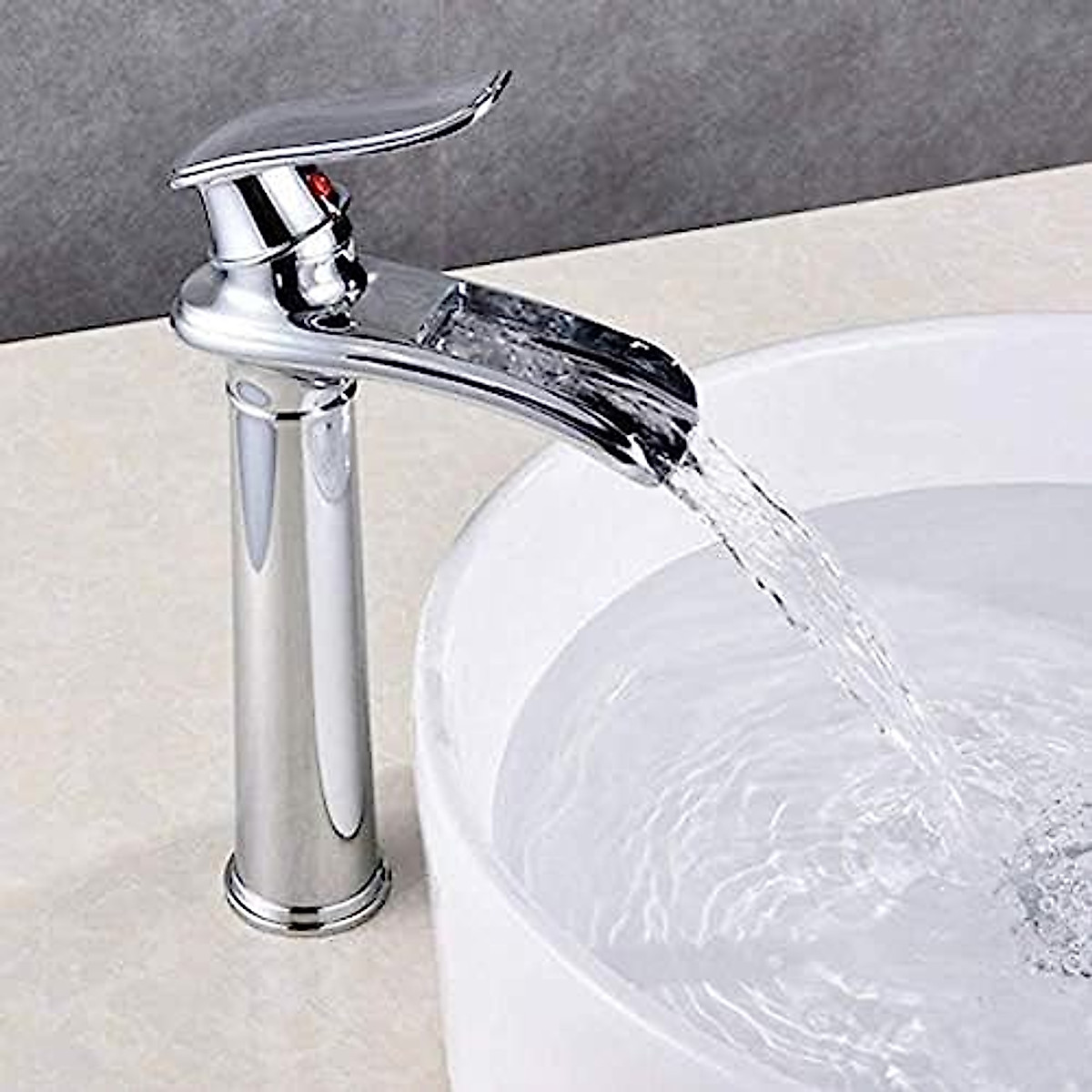 Kitchen Taps Kitchen Tap Faucet Bathroom Toilet Waterfall Faucet Hot and Cold Crane Brass Sink Mixer Valley Waterfall Sink Faucet Single Handle Faucet