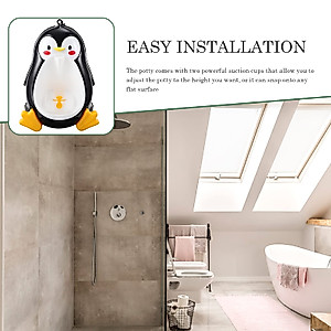 Urinal Pee Trainer Potty Training Urinals Penguin Standing Potty Training Urinal Kids Urinal Trainer for Boys with Fun Aiming Black Childs Urinal