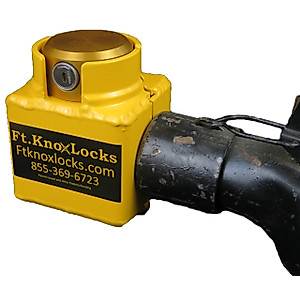 Bulldog Sliding Collar Coupler Lock Includes Cobra-Sidewinder puck lock- BOLT CUTTER PROOF!!!