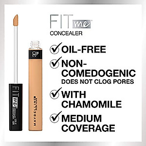 Maybelline Fit Me Liquid Concealer Makeup, Natural Coverage, Oil-Free, Fair, 1 Count