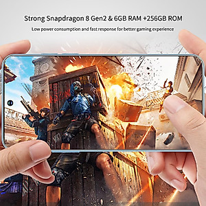 C23 5G Unlocked Cell Phones, 6G+256GB Snapdragon 8 Gen 2 Octa-Core Android 13 Phone, 6.8" FHD+Display 120HzD 64MP AI Camera 4G/5G Smartphone 6000mAh Support Dual Sim TF Card Fingerprint Lock&Face ID