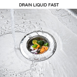 CORNERJOY 4 Pack Heavy Duty Stainless Steel Kitchen Sink Drain Strainer, Bathroom Hair Catcher Shower Drain Cover, Sink Tub Drain Stopper, Wash Basin Floor Drain, 2.1 to 4.5 Inch Diameter Rim