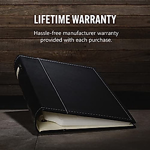 Bellagio-Italia CD/DVD Storage Binder - Black - Leather - 48-Disc Capacity - Storage Organizer for DVDs, CDs, Blu Rays, & Video Games - Acid-Free Binder Organizer Sheets - 1 Pack