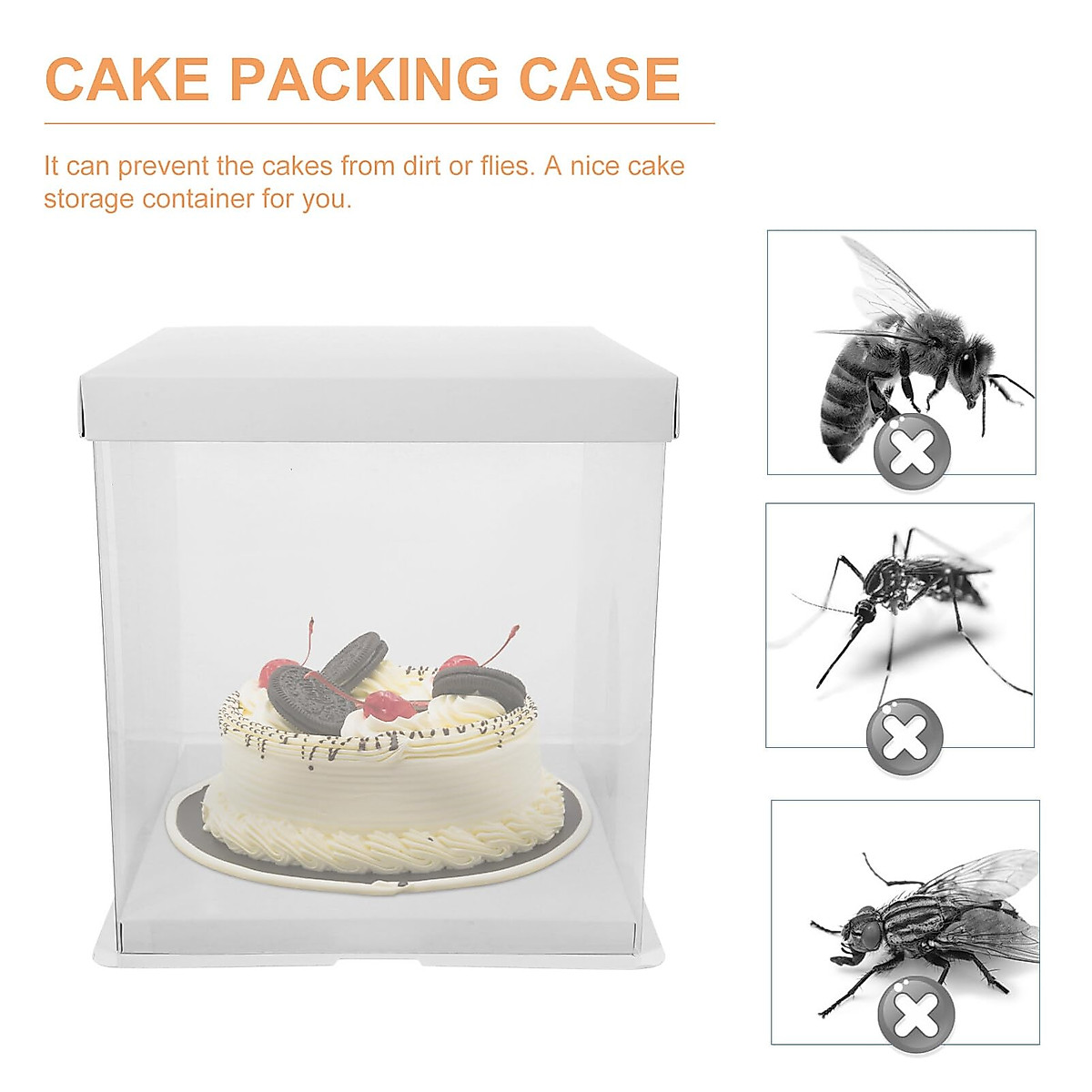 Kichvoe 5pcs Clear Cake Box 6 inch Transparent Bakery Boxes Plastic Cake Carrier with Lid Food Box Cupcake Cake Container Cake Packing Case for Wedding Birthday Christmas