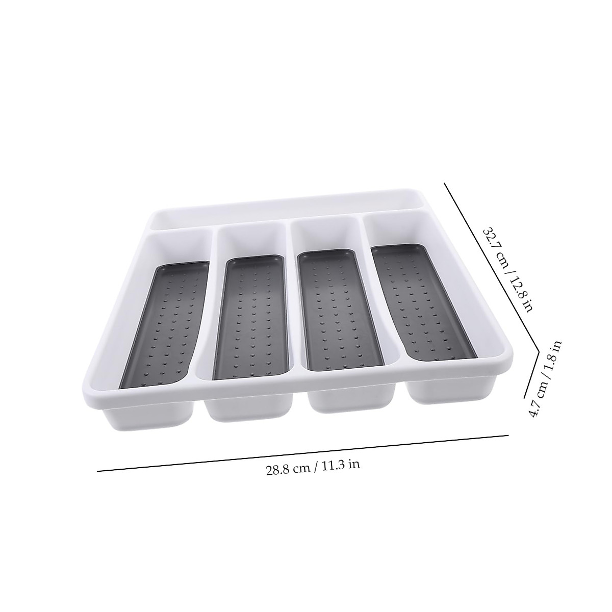COLLBATH Storage Tray Kitchen Utensils Organizer Plastic Spoon Plastic Tray Compartment Silverware Drawer Organizer Silverware Organizer for Drawer Compartment Silverware Organizer Storage