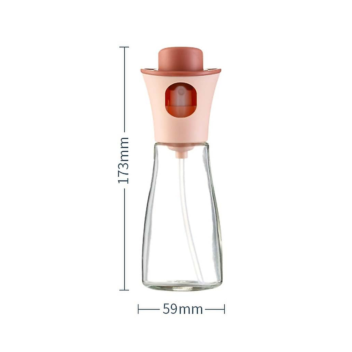 Olive Oil Dispenser Bottle, 5 Oz Spray Bottles, Oil Dispenser with Clog-Free Filter, Refillable Glass Oil Sprayer, Olive Oil Sprayer for Air Fryer, BBQ, Baking, Salad in Kitchen and Outdoor (Pink)