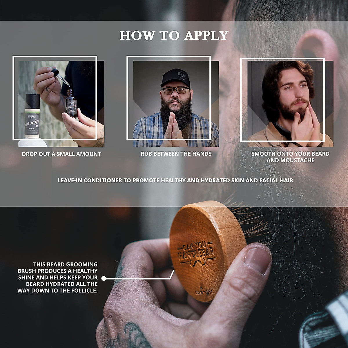 Can You Handlebar Beard Oil for Men, Natural Beard Care Conditioner Moisturizer Softener Grooming Product, Woodsy and Citrus Scent, 1oz Dropper Bottle