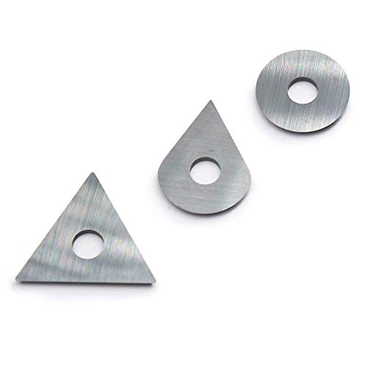 OSCARBIDE Carbide Scraper Blade Set 3pcs include Round Drop Triangle Shaped for Removing Paint Glue Varnish Rust Fits Most Popular Hand-hold Scrapers Replacement Blades