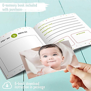 ATHENA FUTURES Baby Monthly Milestone Blanket for Boys Girls - Soft Fluffy Unisex Design - 60 x 40 in - 1 to 12 with Weeks and Months - Wreath and String Markers, 18 Baby Occasions Cards and an e-Book