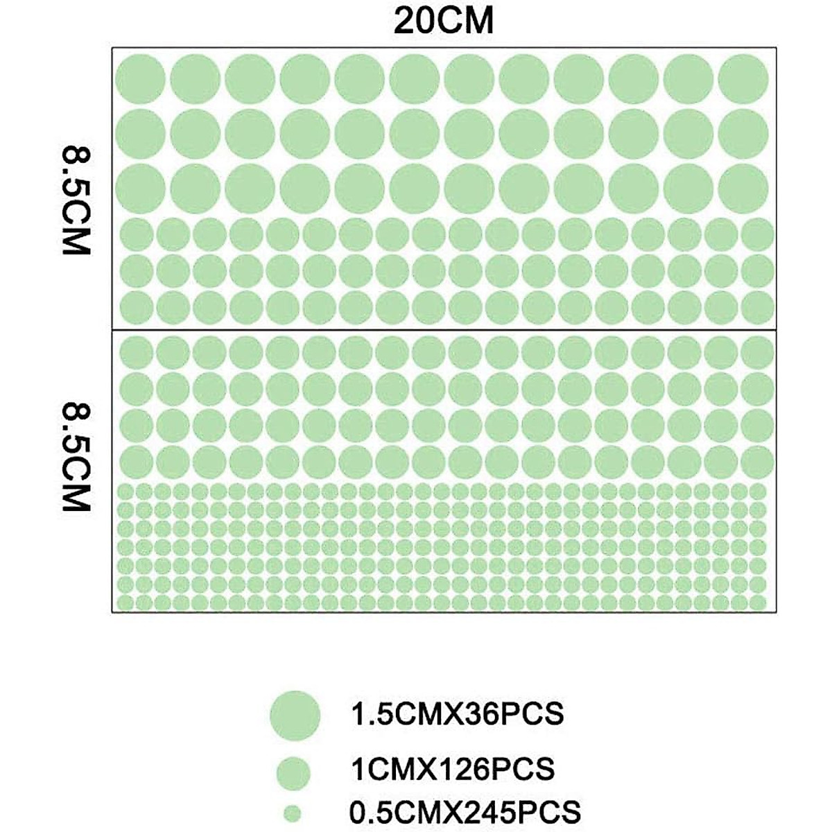 1 Sheet Glow in The Dark Wall Stickers, BaaSid 407 Pcs Removable Glow in Dark Dots Wall Decals Stickers Room Decor Kit, Adhesive Dots Luminous Ceiling Decals for Kids Bedroom Halloween Home Decoration