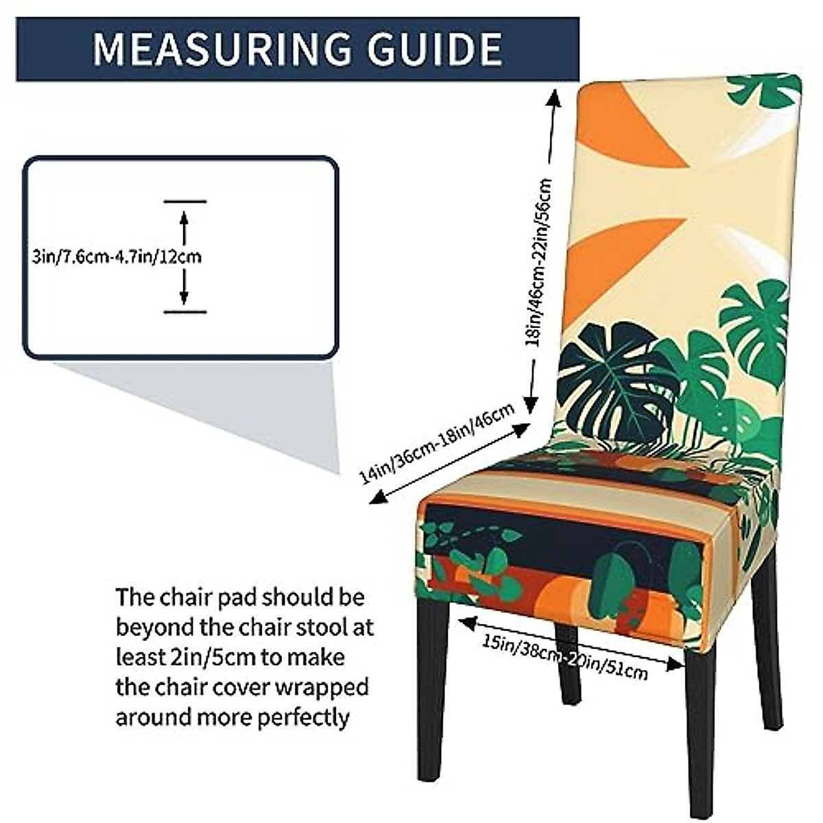 Cartoon Turtle Back Bamboo Pattern Elastic Polyester Ammonia Dining Chair Cover - Protection Cover for Dining Chair Removable