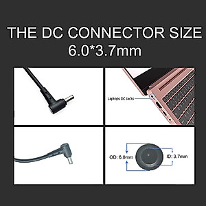 180W AC Adapter Fit for Asus Gaming Laptop ROG Zephyrus G GA502 TUF FX705D FX705DD FX705DT FX505D FX505DD FX505D FX505DD FX505DT FX505DU FX505DY FX505G FX505GT FX505 Power Supply Charger