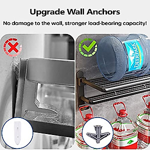 Towel Racks for Bathroom, Black Towel Bar for Bathroom with Double Shelf, Bathroom Towel Rack Wall Mounted 2 Tier, Bathroom Accessories, Space Aluminum, 24 Inch