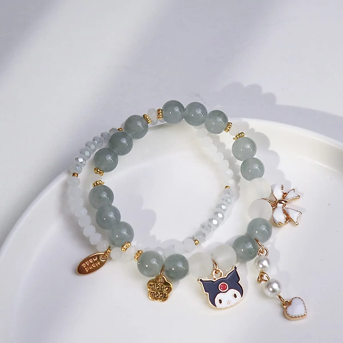 ANZWTLOYY Y2k Kawaii Bracelets Friendship Bracelets Set Cute BFF Beaded Relationship Elastic Bracelets for Women (C)