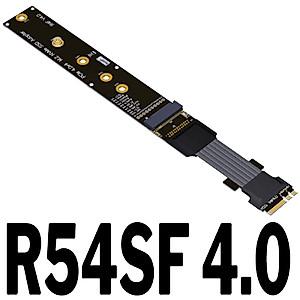 QJJ M.2 WiFi Key A.E 4.0 to M.2 NVME Key M Extension Cable (10cm, R54SF 4.0)