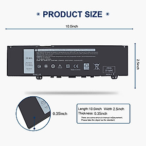 38Wh F62G0 Battery for Dell Inspiron 13 7000 2-in-1 Series 7373 7370 7380 7386 5370 039DY5 P83G P83G001 P83G002 P87G P87G001 P91G P91G001 39DY5 0RPJC3 RPJC3 CHA01 F62GO Laptop Replacement Vostro 5370