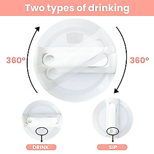 2 Pcs Tumbler Lid Replacement Fits for Stanley Cup 40 oz, Spill Splash Resistant Replacement Lids, Clear Tumbler Covers for Stanley Cup H2.0 Accessories(Milk White)