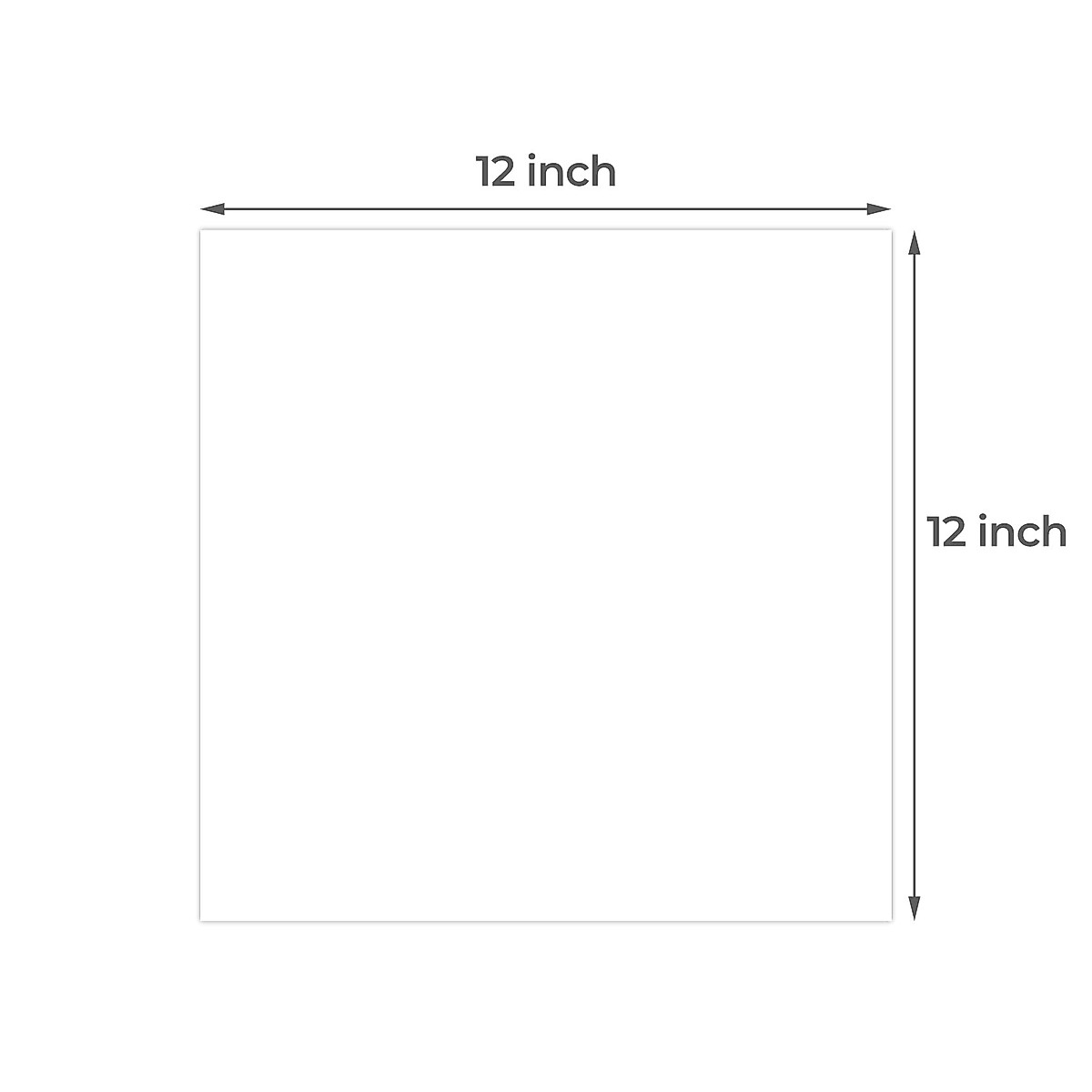 Frametory, 12x12 White Uncut Picture Mat Boards, Backing Boards for Frames, Photos, Crafts - Pack of 12