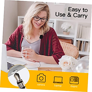 ibasenice 3pcs Lavalier Microphone Mic for Laptop Revers Lavalier Microfoons Lavalier Lapel Microphone Noise Reduction Headset Headphones Mic Recording Microphone Computer PVC Tie Clips