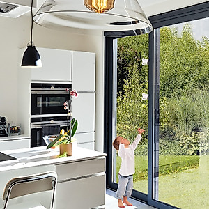 HYEXD Sliding Glass Door Lock Child Proof 2 Pieces Windows Locks Security Baby Safety Closets Patio Door Lock White Thin