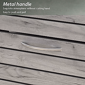 AIEGLE Shoe Storage Cabinet with 2 Flip Drawers for Entryway, Freestanding Shoe Rack Shoe Organiazer with Louver Drawers, Grey Wood (22.4" W x 9.4" D x 29.5" H)