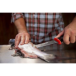 Ugly Stik Ugly Tools 9 Inch Flex Knife for Fishing, Fishing Fillet Knife for Anglers, Sharp Trailing Point Serrated Stainless Steel Blade, Non-Slip Grip Handle,Black