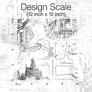 RoomMates RMK12353PL Harry Potter Map Peel and Stick Wallpaper, White, 30 Sq Ft