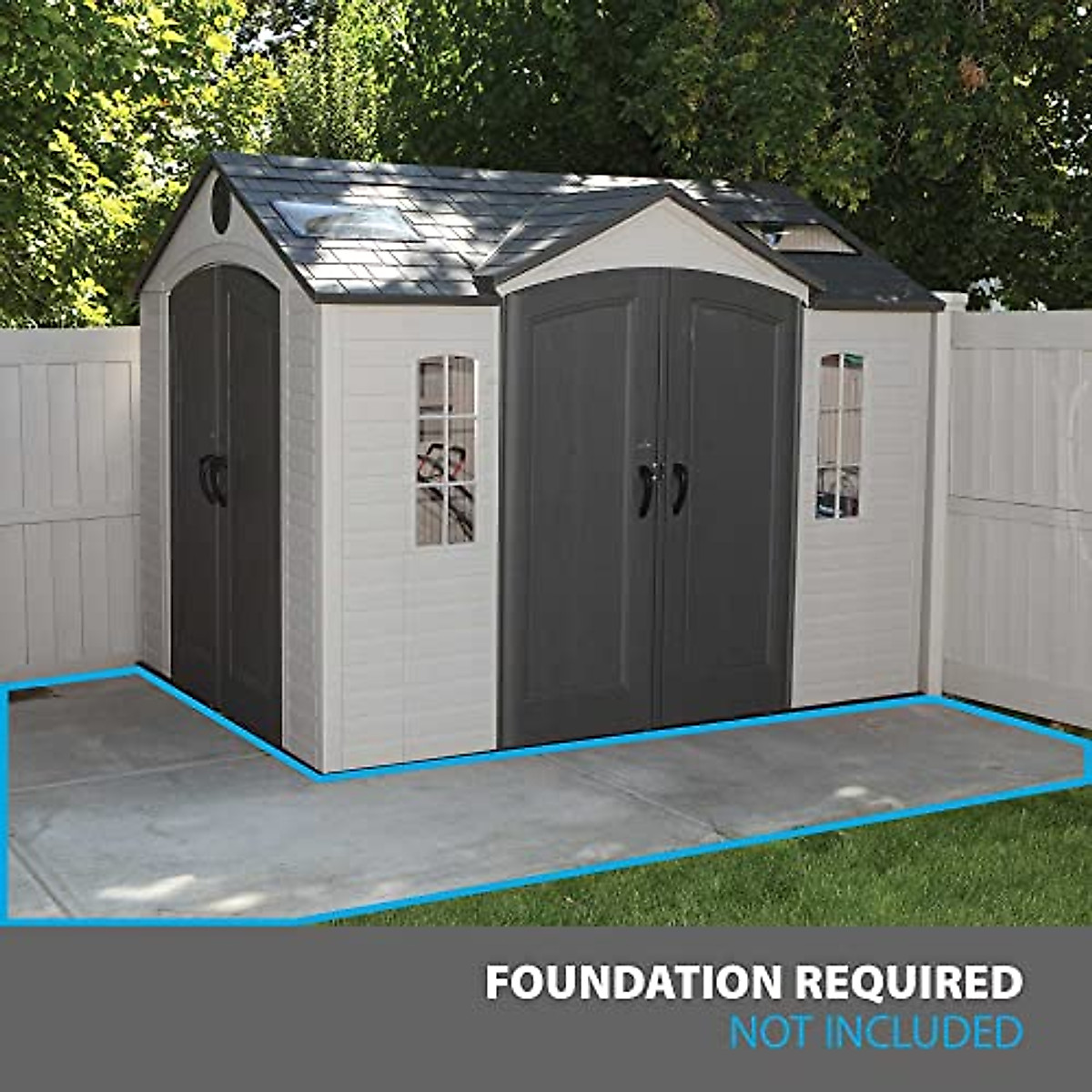 LIFETIME 10 FT. X 8 FT. OUTDOOR STORAGE SHED (Model 60001)