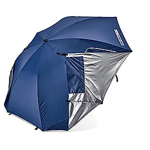 Sport-Brella Premiere UPF 50+ Umbrella Shelter for Sun and Rain Protection (8-Foot, Blue)