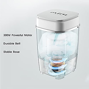 VCJ Portable Washing Machine, Compact Mini Washer 8lbs Washing Capacity, Semi-Automatic Single-tub Laundry Machines Washer with Gravity Drain for Apartments RVs and Dorms(Without spin basket)