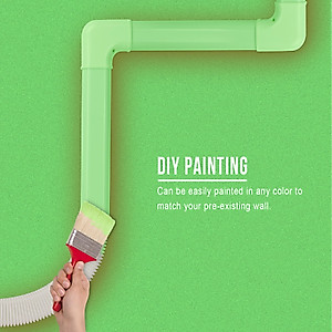 Kerykwan 3" W 15.5Ft L Mini Split AC Line Cover Kit Decorative PVC Tubing Pipe Cover Set for Center Air Conditioner&Heat Pumps System