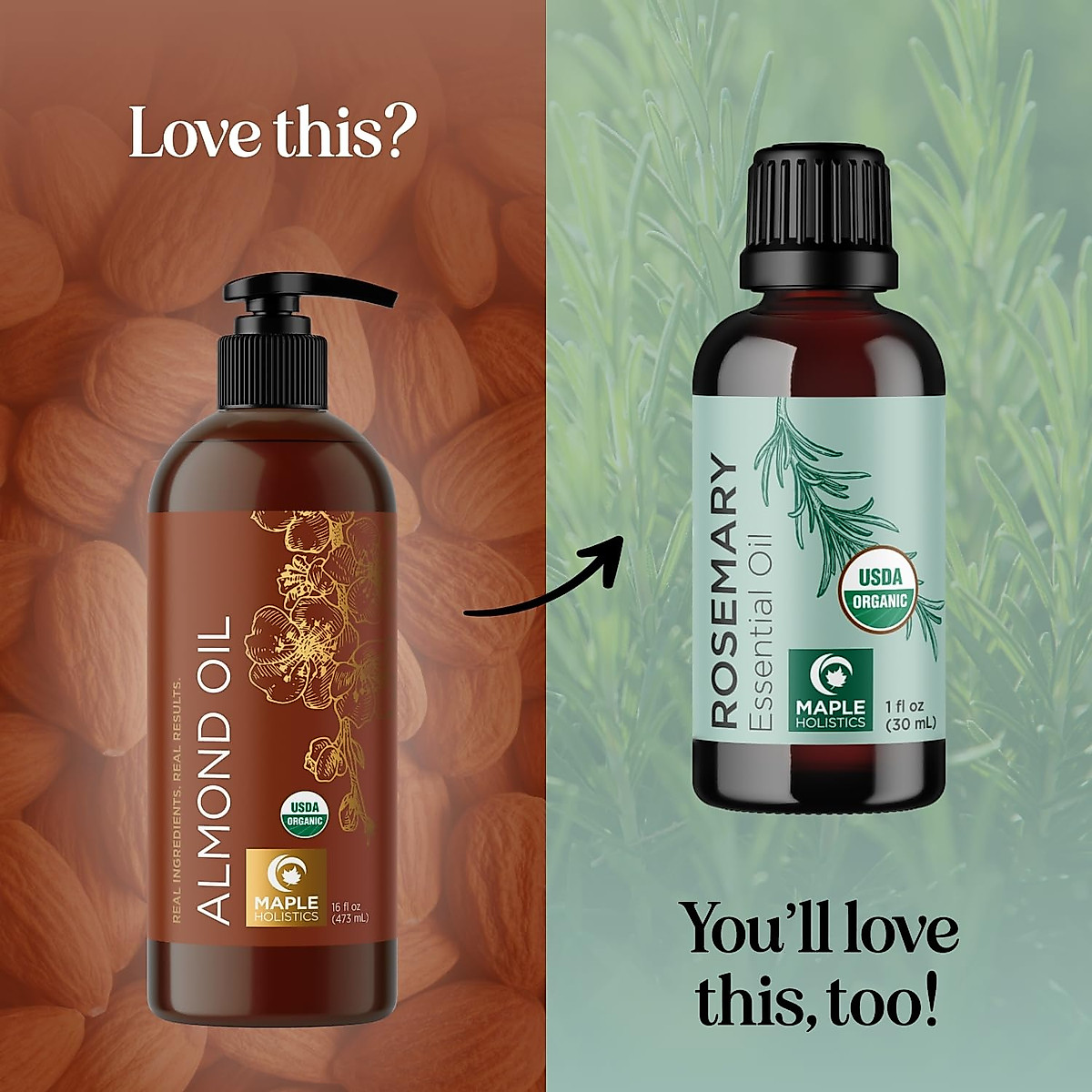 USDA Organic Sweet Almond Oil - Pure Cold Pressed Organic Almond Oil for Skin Hair and Nails - Moisturizing Organic Body Oil for Women and Men plus Carrier Oil for Essential Oils Mixing 16oz