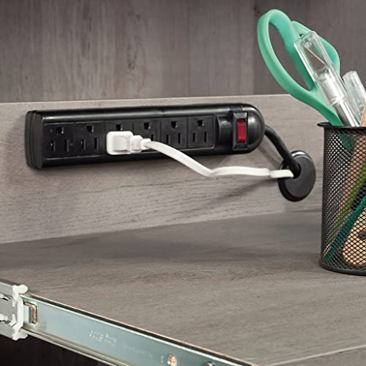 Sauder Miscellaneous Storage Craft & Sewing Armoire, L: 35.112" x W: 21.81" x H: 61.58", Mystic Oak Finish