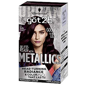 Schwarzkopf Got2b Metallics Permanent Hair Color, M49 Smoky Violet