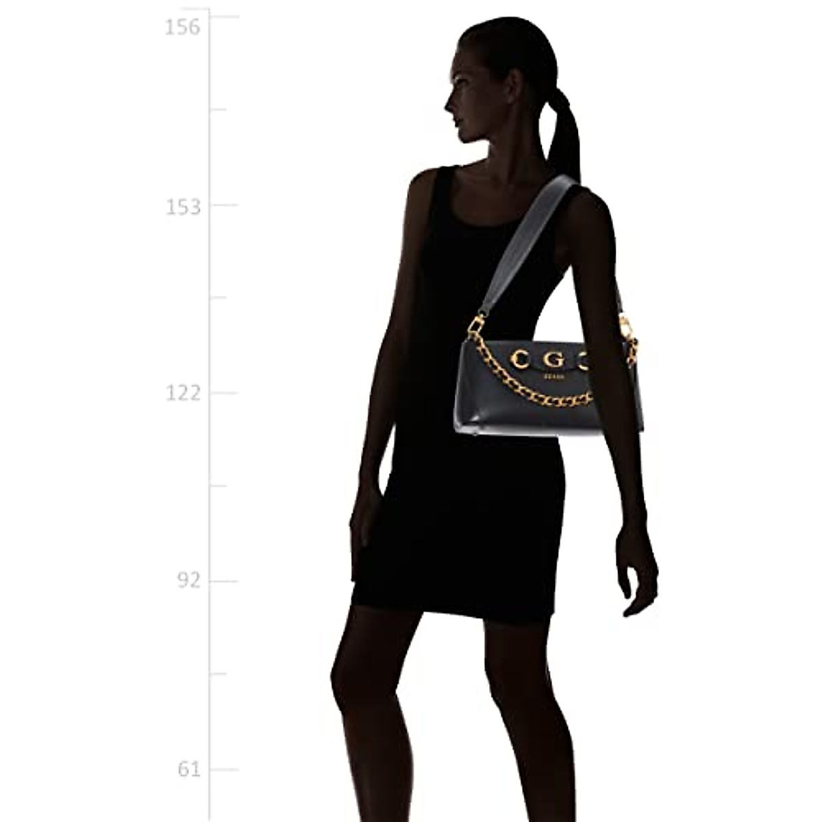 GUESS(ゲス Women Casual Bag, BLA, One Size