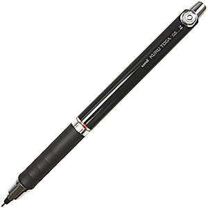 uni Mechanical Pencil, Kuru Toga Rubber Grip Model 0.5mm, Black (M56561P.24)