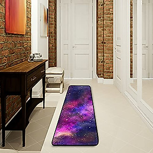 Galaxy Space Star Field Kitchen Rug Runner Rug Doormat Bath Mat Area Rug Non-Slip Carpet for Kitchen Living Bedroom 72 x 24 Inch